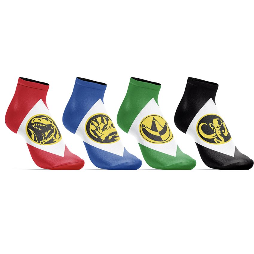 Power Rangers Power Coin 4 Pack Kids Socks
