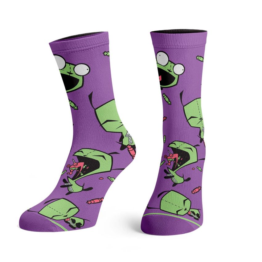 Invader Zim Gir Candy Crew Socks
