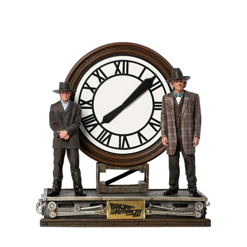 Back to the Future - Marty McFly and Doc Brown at the Clock - Art Scale ...