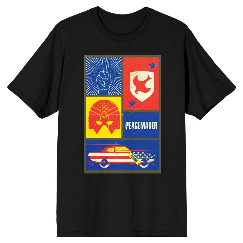 Peacemaker Iconic Symbols Black T-Shirt